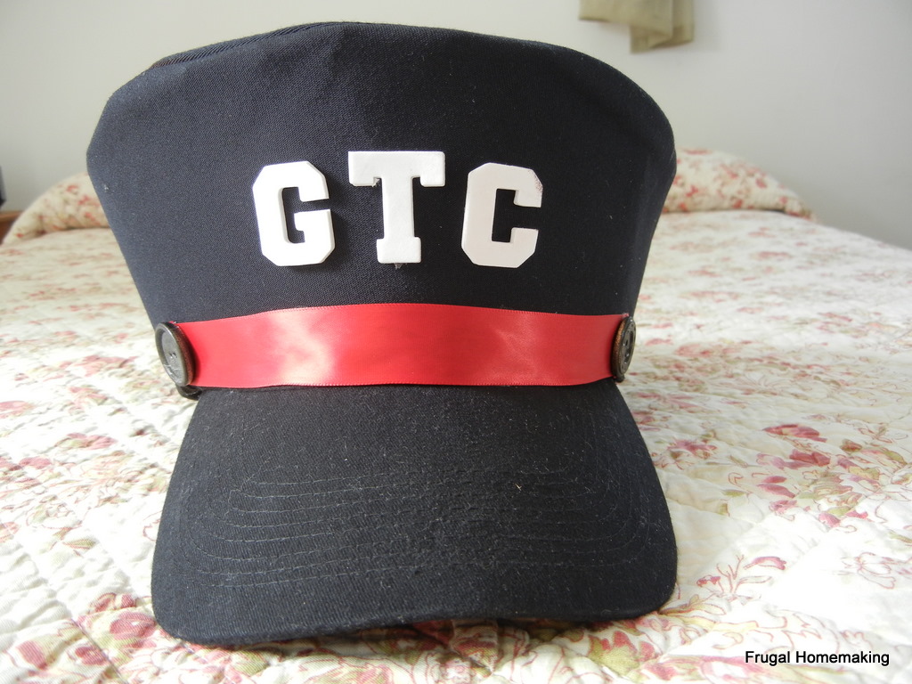 Frugal Homemaking: Railroad Conductor's Hat Tutorial
