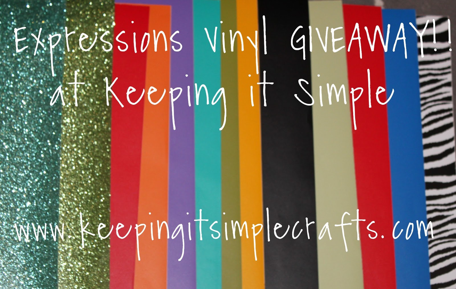 Expressions Vinyl $25 GIVEAWAY - Keeping it Simple