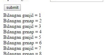 aldyprogram: Menghitung Bilangan Genap Dan Ganjil Menggunakan PHP