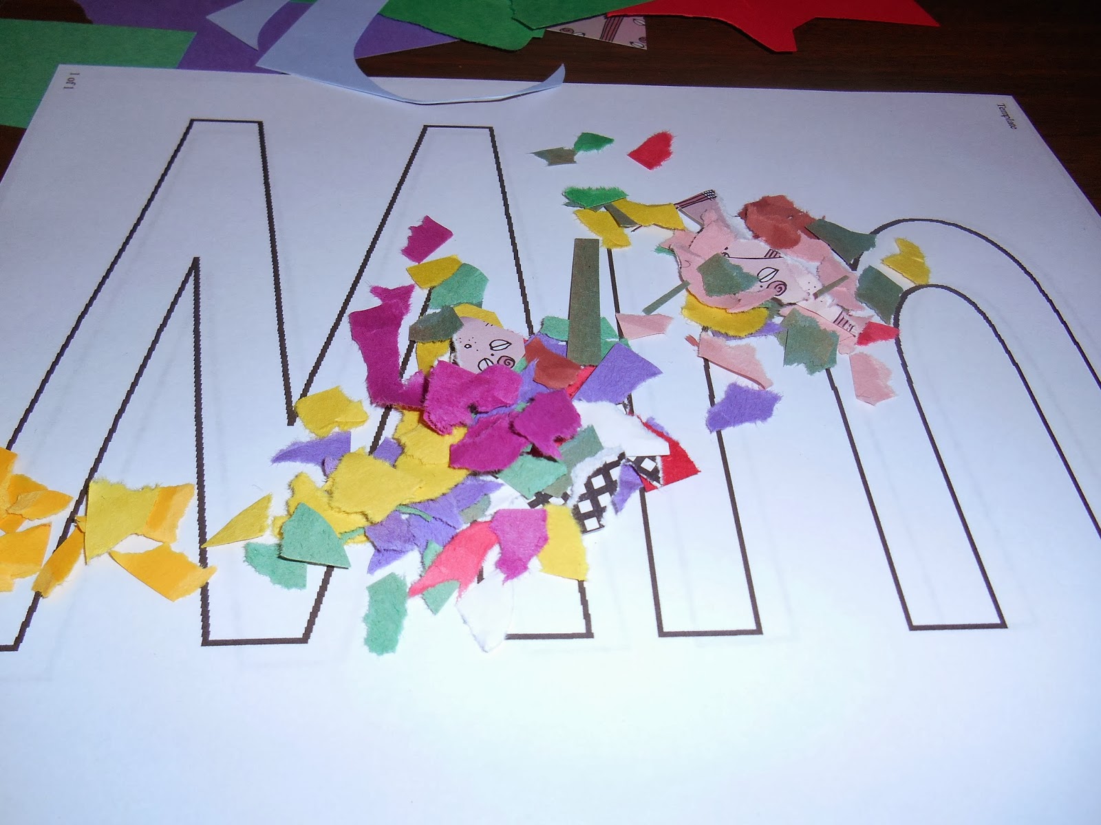 Preschool: Letter M, magnets, magnifying glasses, m&m's
