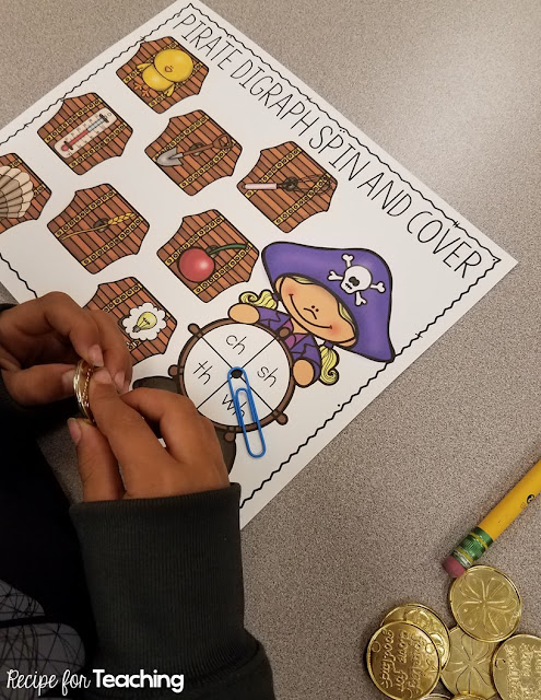 Pirate Digraph Spin and Cover - Recipe for Teaching