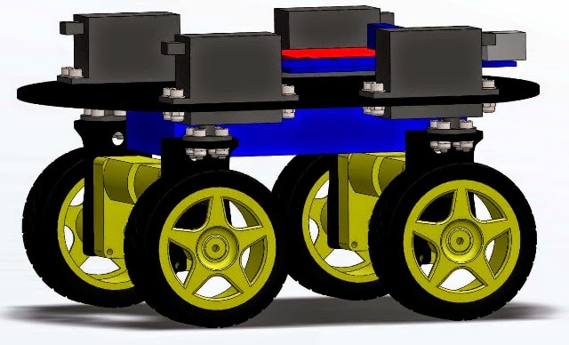 Andromina robot V.2.0: Robot 4x4 Andromina ON-ROAD v.1.0. Impreso en 3D ...