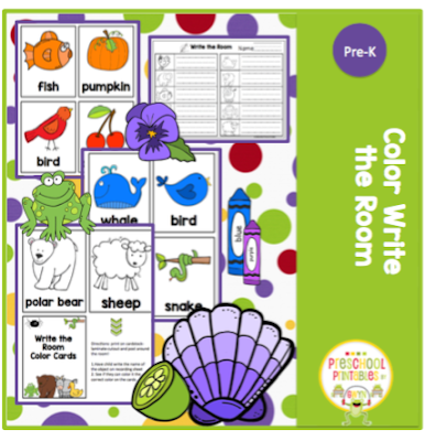 Color Write the Room ~ Preschool Printables
