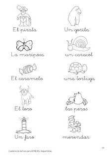 RECURSOS Y ACTIVIDADES PARA EDUCACIÓN INFANTIL: FICHAS LECTURA MINÚSCULAS