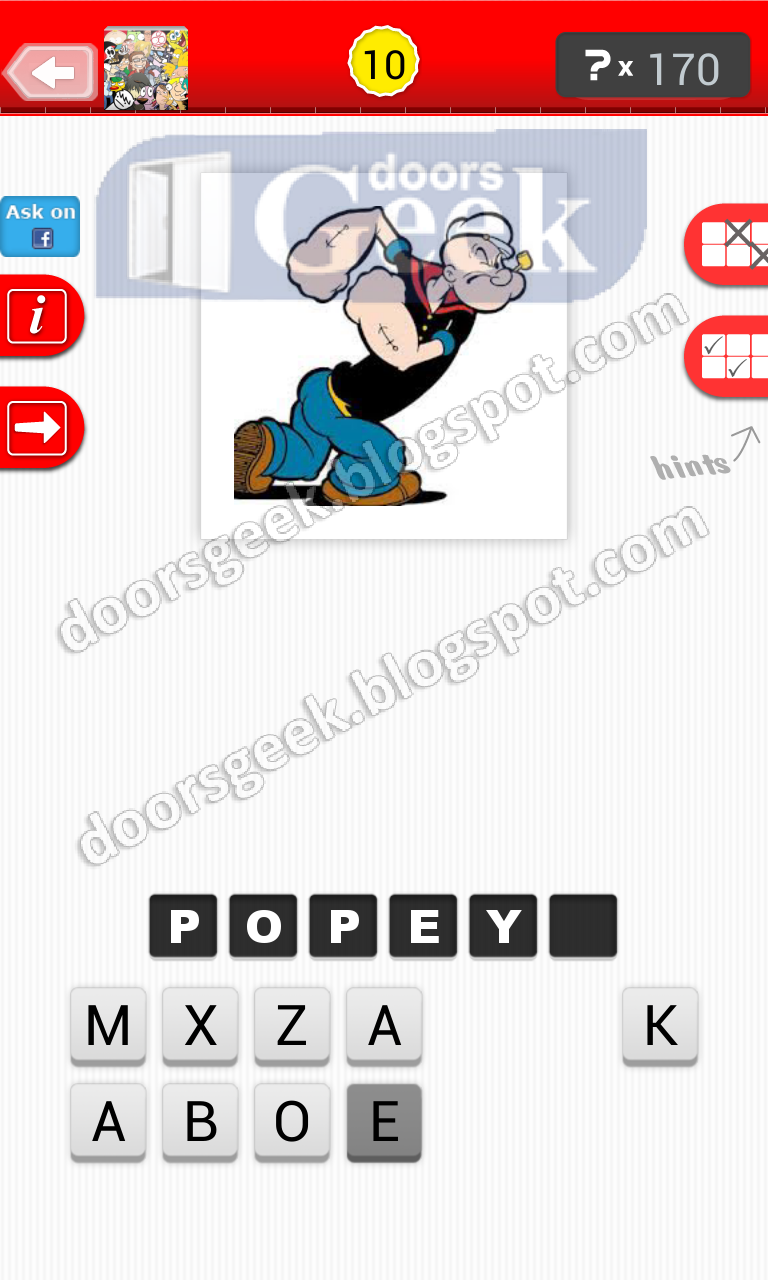 Guess The Cartoon Level 12-10 ~ Doors Geek