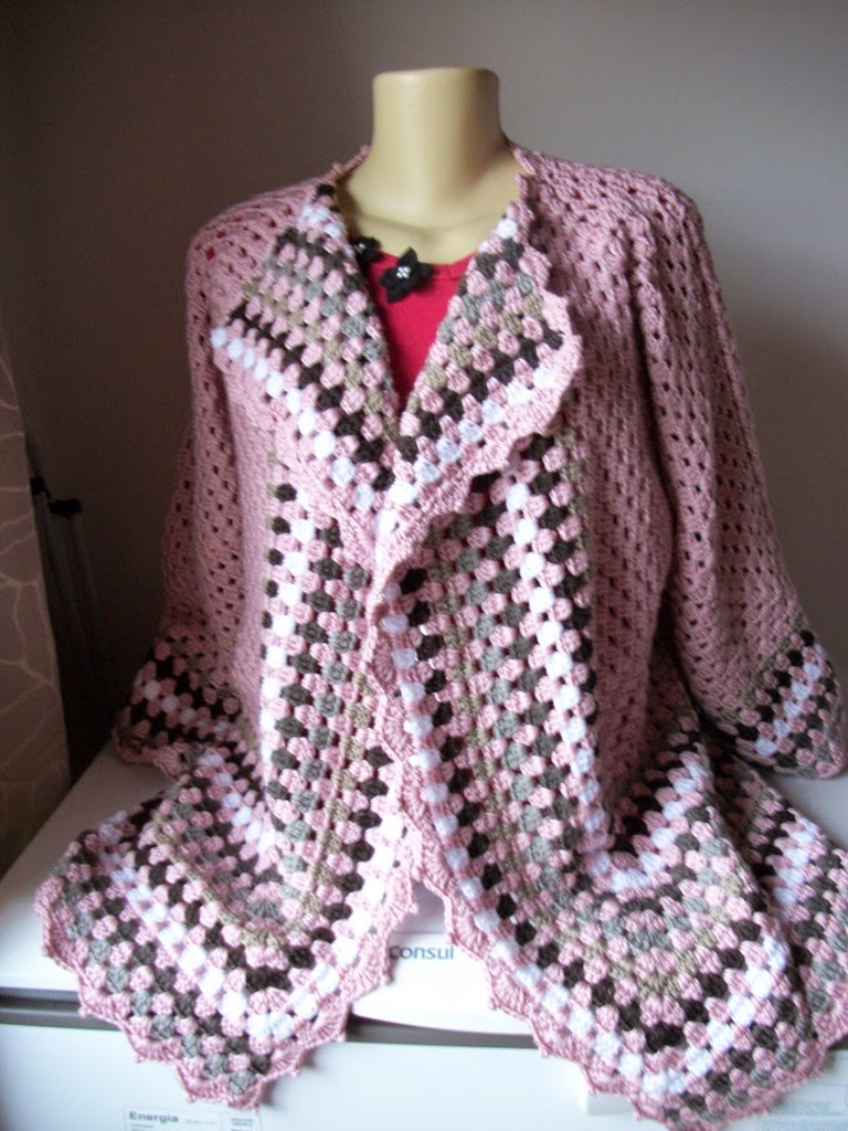 CROCHET E OUTROS PONTOS: CASACO HEXAGONAL