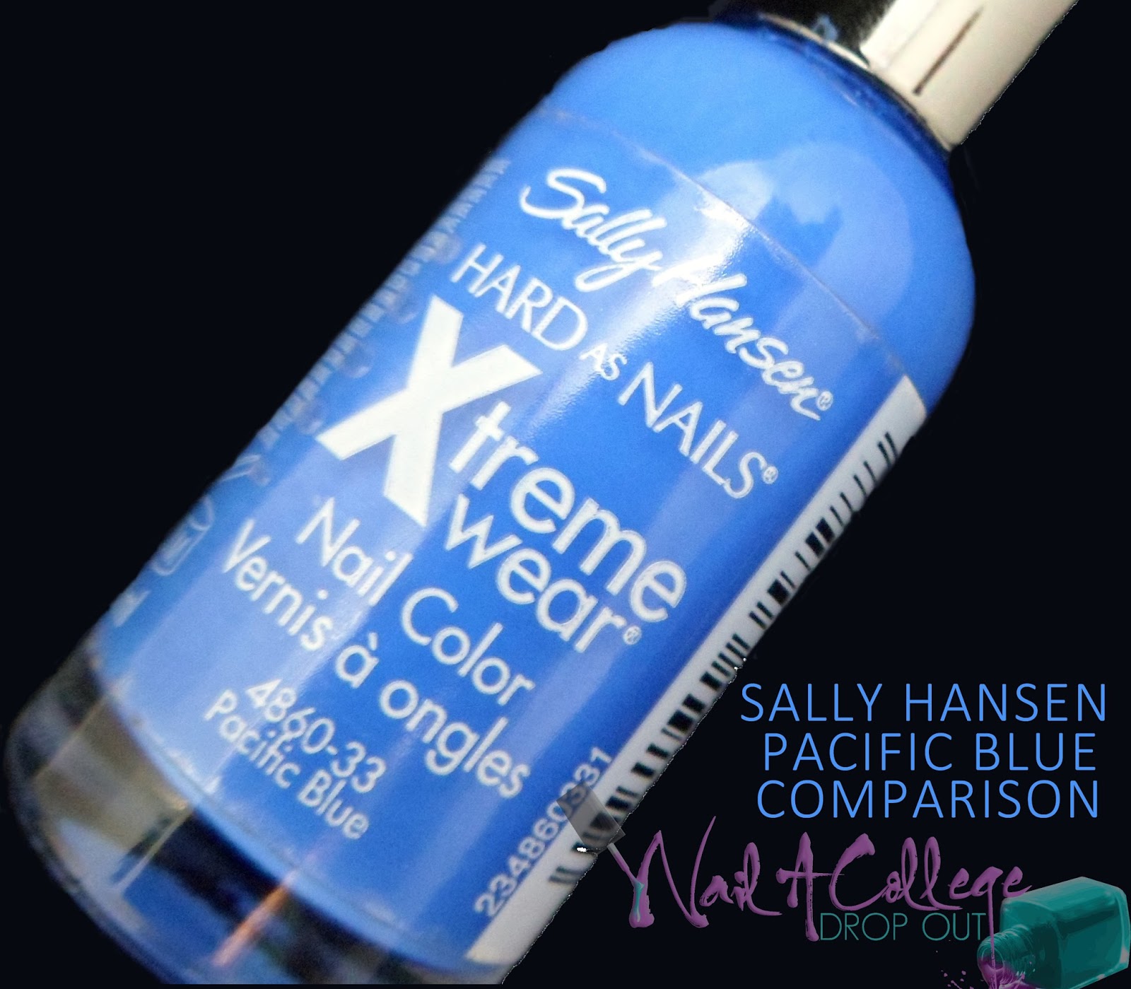 Nail A College Drop Out: Sally Hansen Pacific Blue Comparison