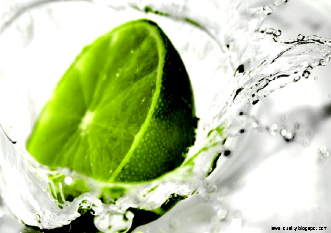3D Splashing Lime Hd Wallpaper | Wallpapers Quality