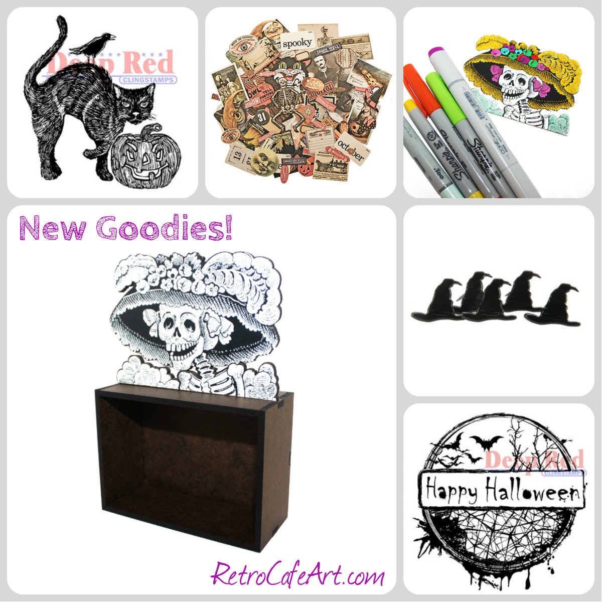 Retro Café Art Gallery: New Catrina Skeleton Shrine Kits + More‏