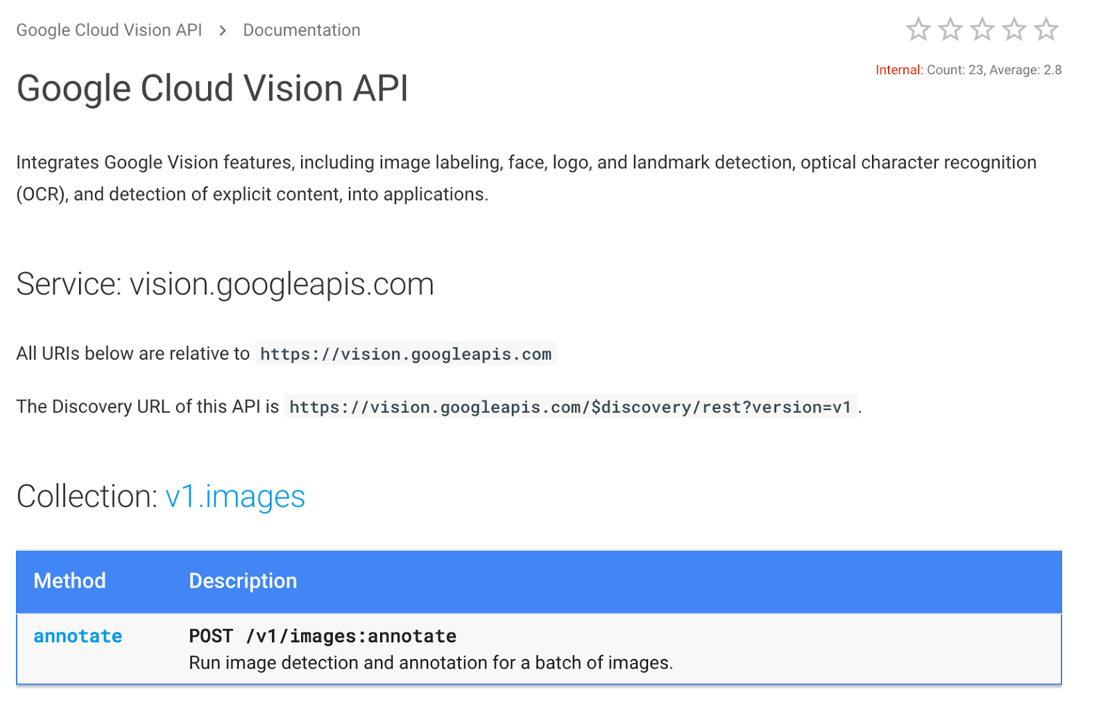 Cloud Vision API y la propuesta de #image-attributes