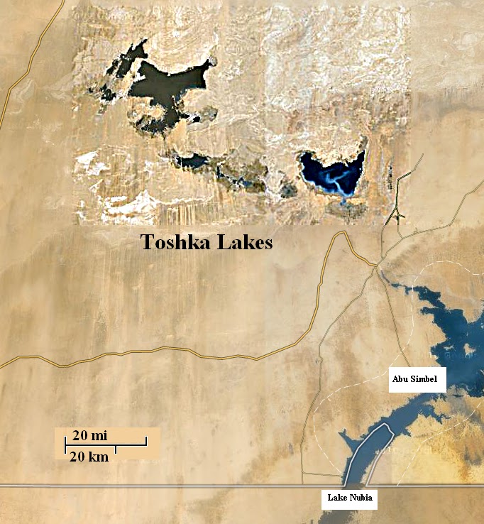 Stretching the Boundaries: Toshka Lakes from space
