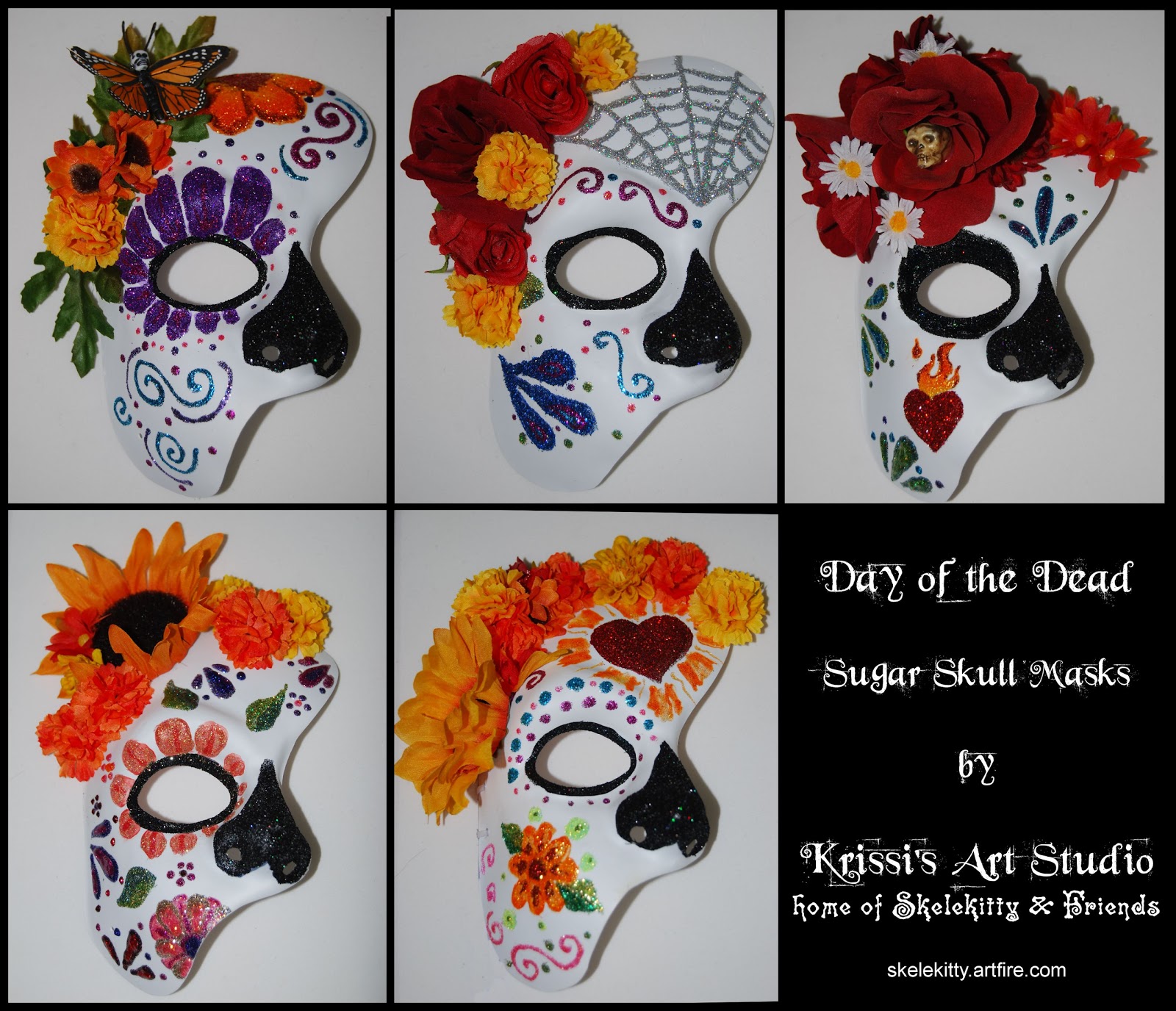 Modern Rosies: Krissi's Art Studio: Sugar Skull Masks!
