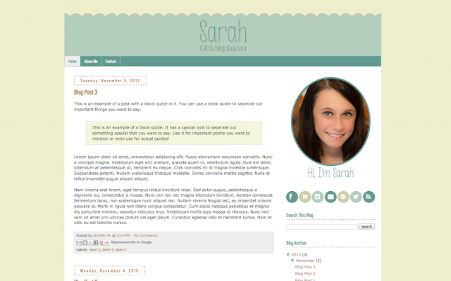 Premade Blog Templates: the Jennifer & the Sarah