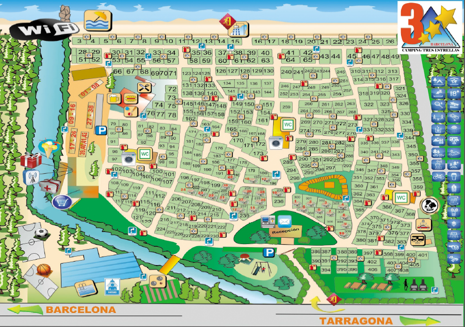 Nosso Guia de Campings: ESPANHA - Camping em Barcelona