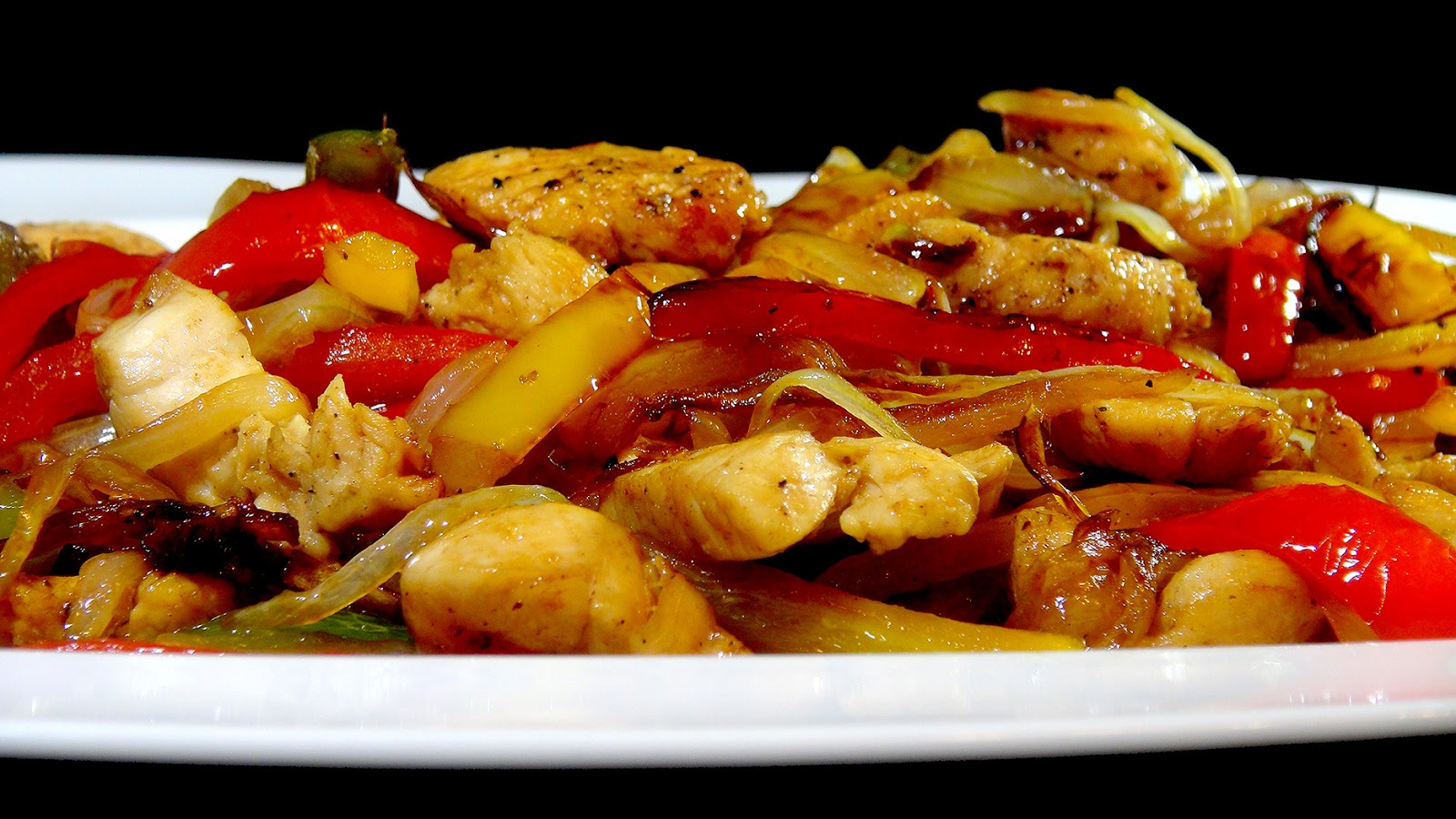 Cocinar para los amigos: Pollo con pimientos y salsa de soja