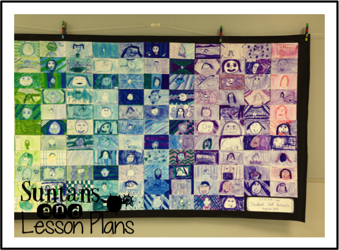 Suntans and Lesson Plans: Index Card Self Portrait Collaborative Art ...