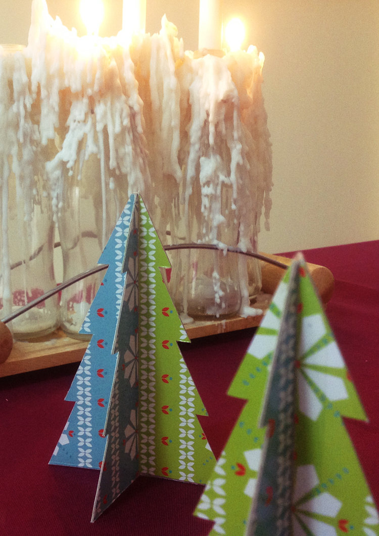 Mini Cardboard Tabletop Christmas Tree