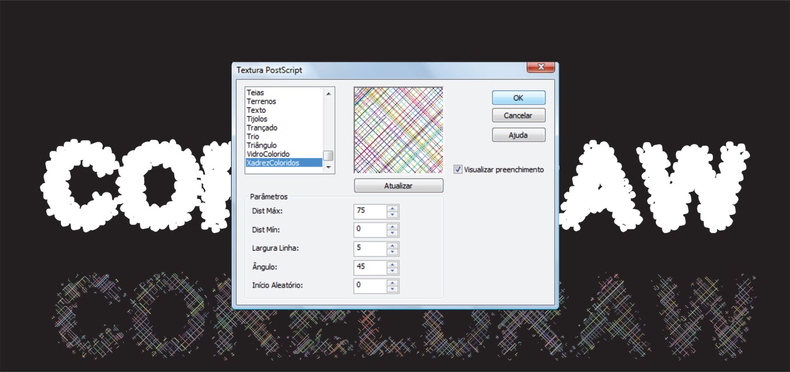 Dicas, tutoriais e informação.: CORELDRAW: PERSONALIZE SEU TEXTO COM A ...