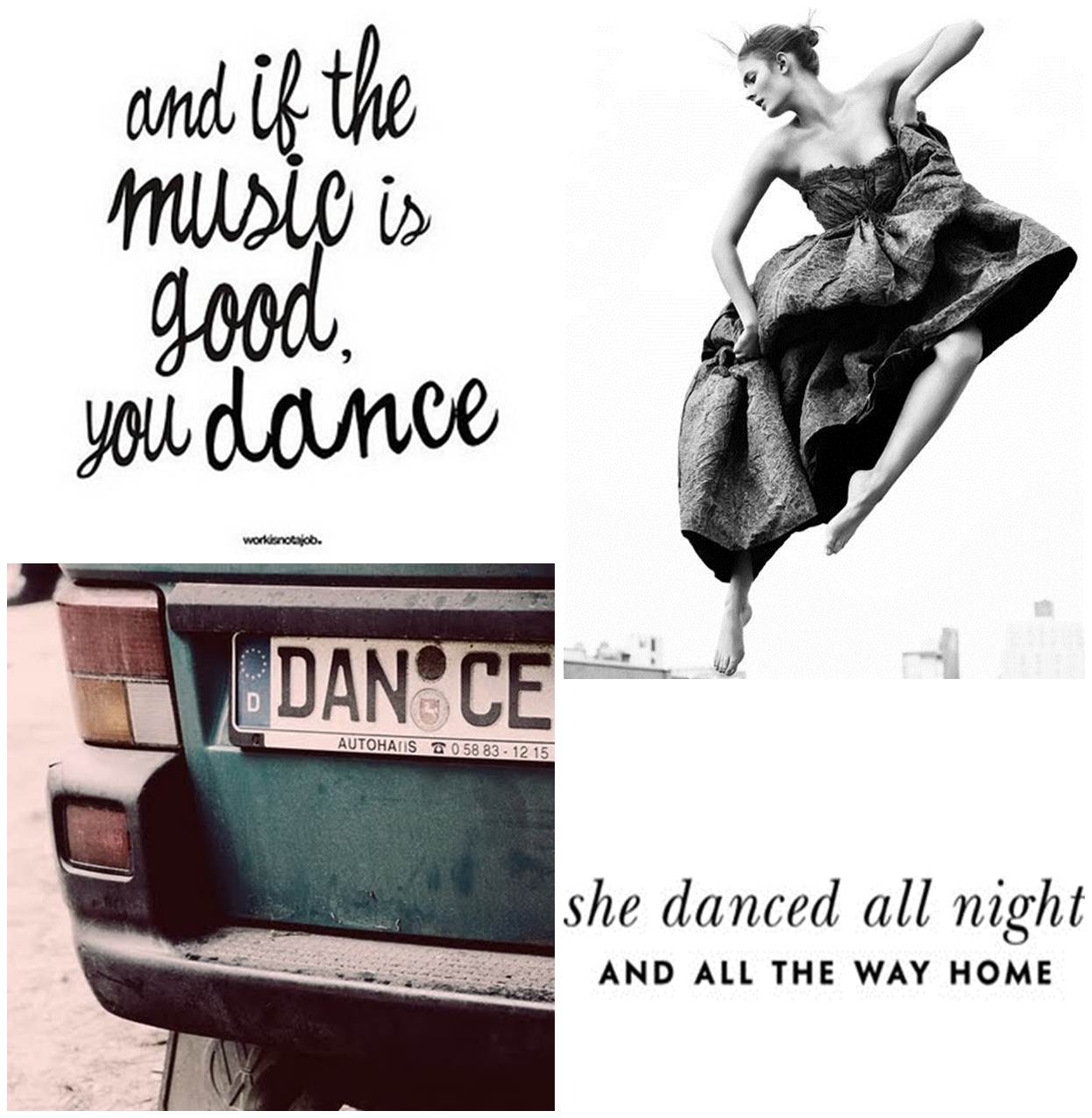 "She danced all night and all the way home"