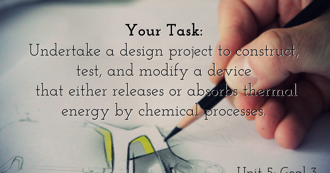 Grade 8 Science - Mr. Scanga: Chemical Science Design Project