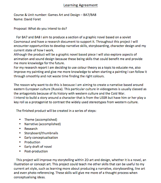 The Dave uni Blog: BA7 Learning agreement