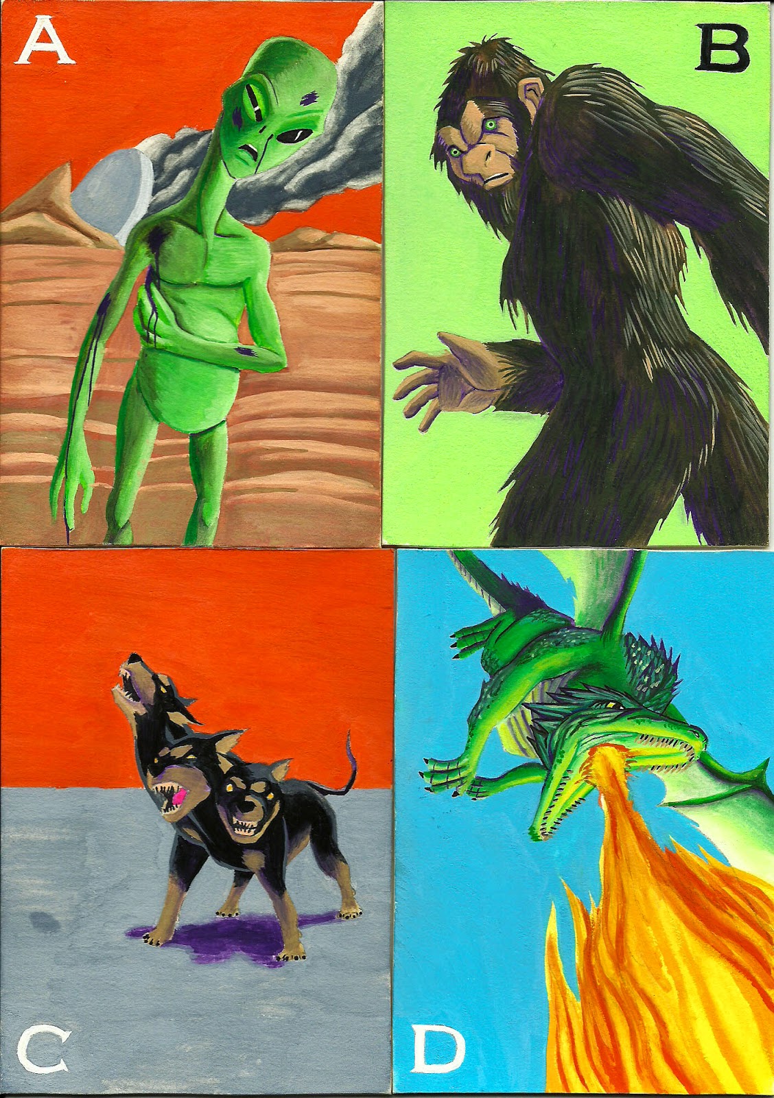 Ivan's sketches: Mythical Creatures Alphabet