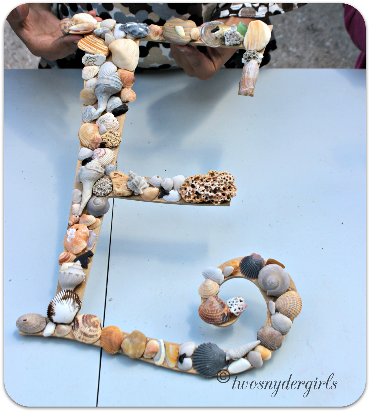 Our Retirement Days: Shell Crafts - Shell covered letters