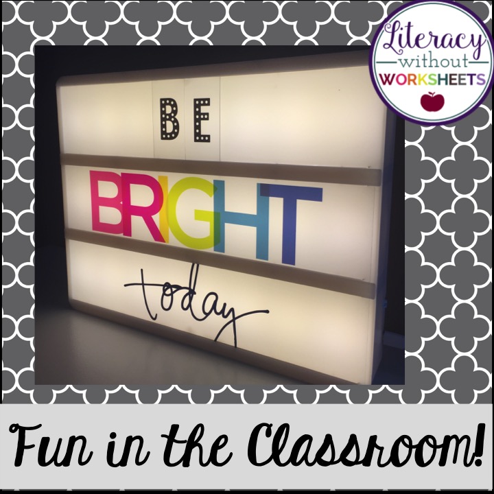 Light Box Display Ideas - Literacy Without Worksheets
