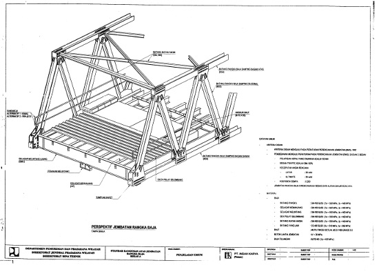 Gambar standar rangka baja bangunan atas jembatan kelas A dan B ...