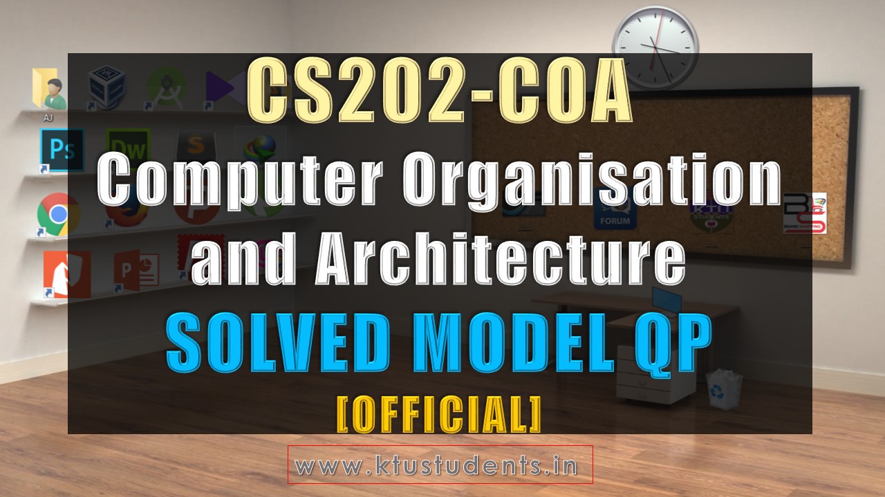 CS202 COA Solved Official Model Question Paper KTU Students cs202-coa-solved-official-model-question-paper-ktu-students