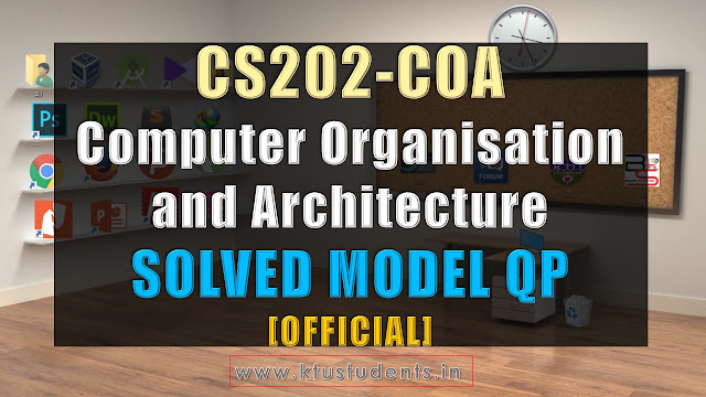 CS202 COA Solved Official Model Question Paper | KTU Students ...