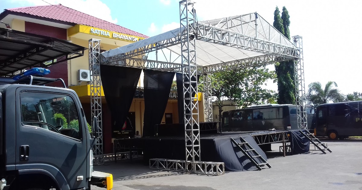 Pemasangan Panggung,Sound System Dan Lighting di POLDA JATIM Surabaya ...