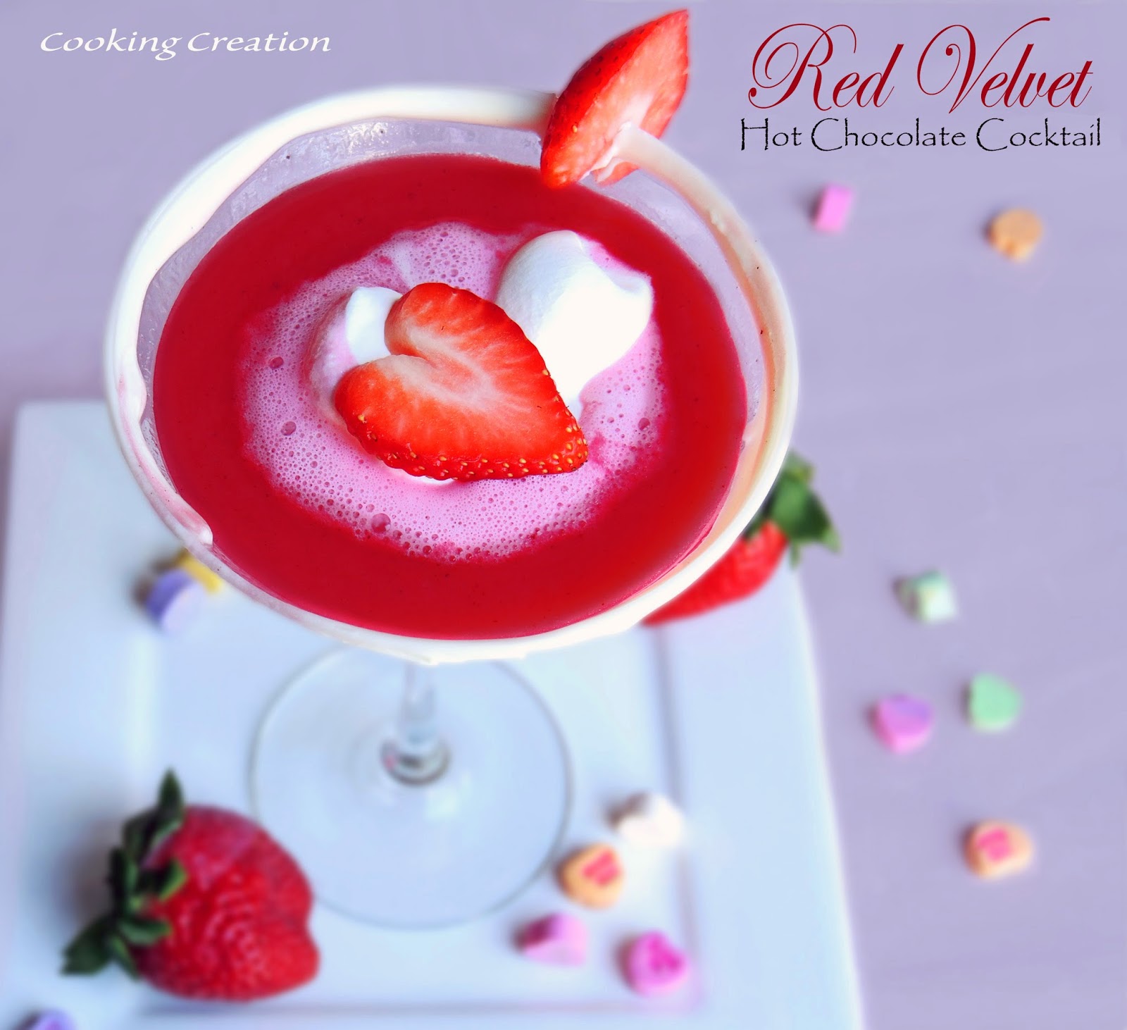 Cooking Creation: Red Velvet Hot Chocolate Cocktail
