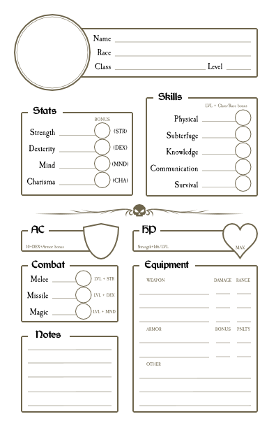 sargantana: Fulls de personatge