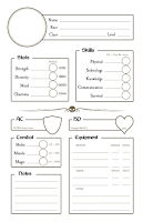 sargantana: Fulls de personatge