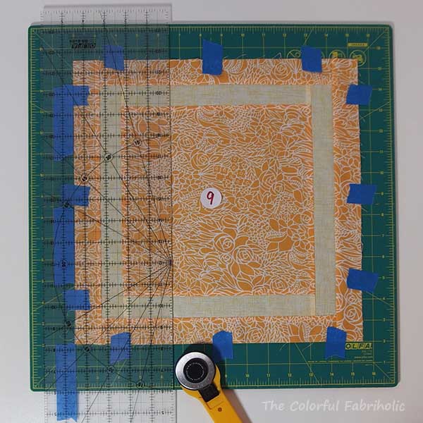 The Colorful Fabriholic: Framed Nine Patch Tutorial, Part 2