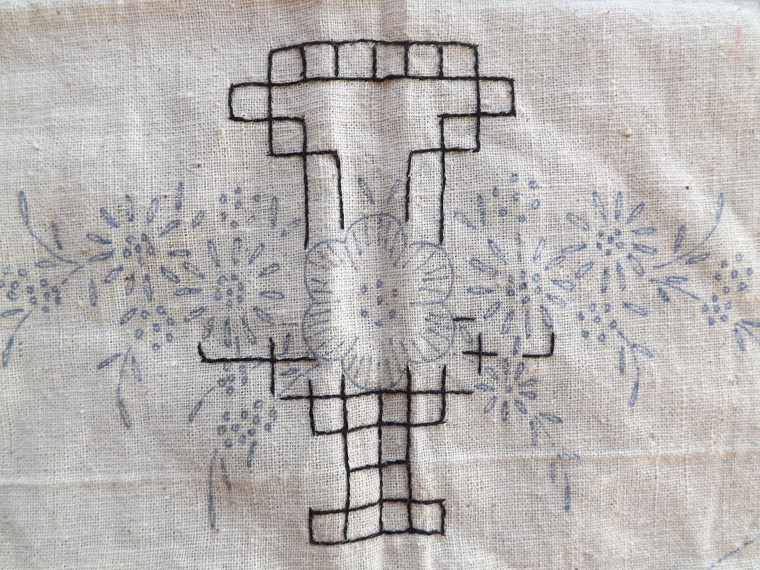 Yesteryear Embroideries: Un-embroidered linens, lying underneath and in ...