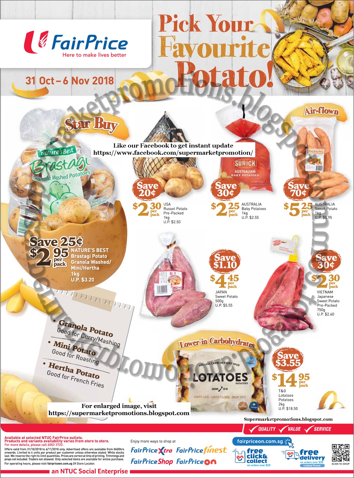 NTUC FairPrice Potato Promotion 31 October - 06 November 2018 ...