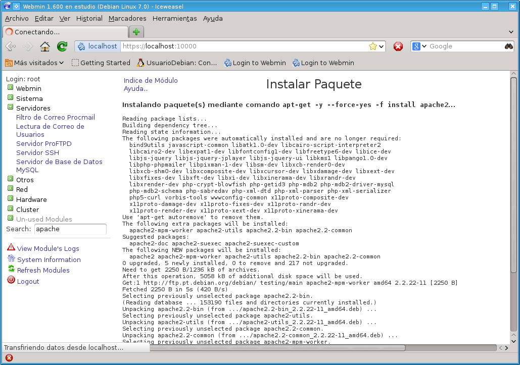 Usuariodebian Instalar Y Configurar El Servidor Web Apache2