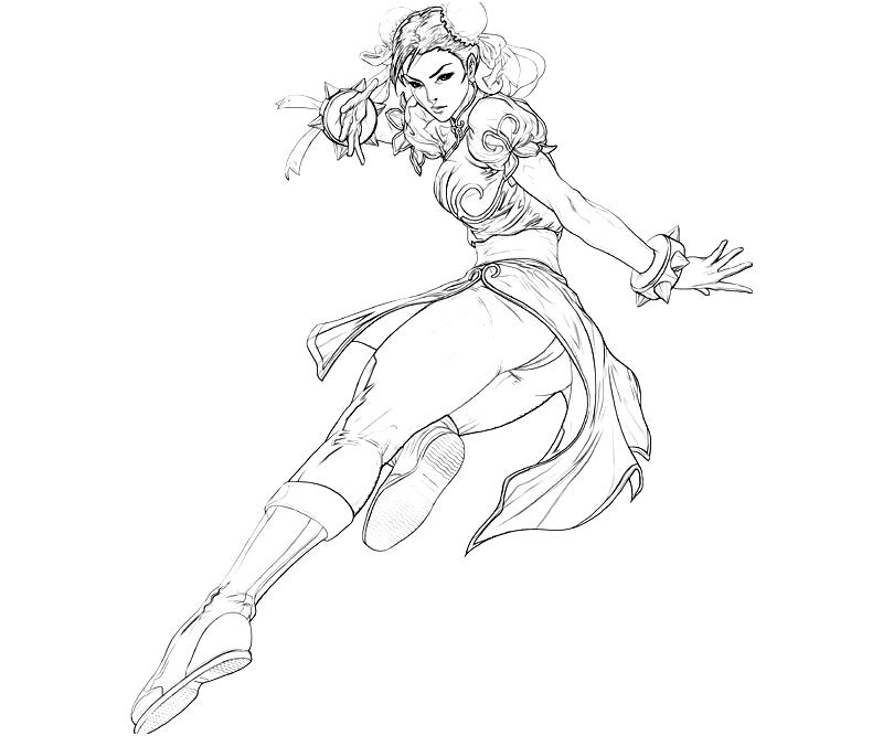 Chun Li Marvel Capcom Coloring Pages Abilities Vs Printable Sketch ...