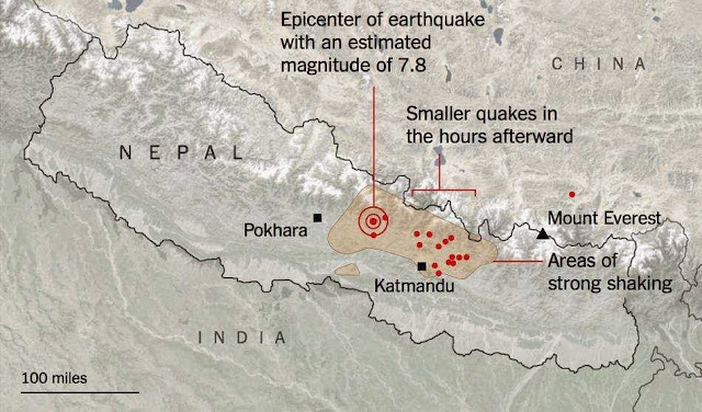Important Maps of Earthquake in Nepal