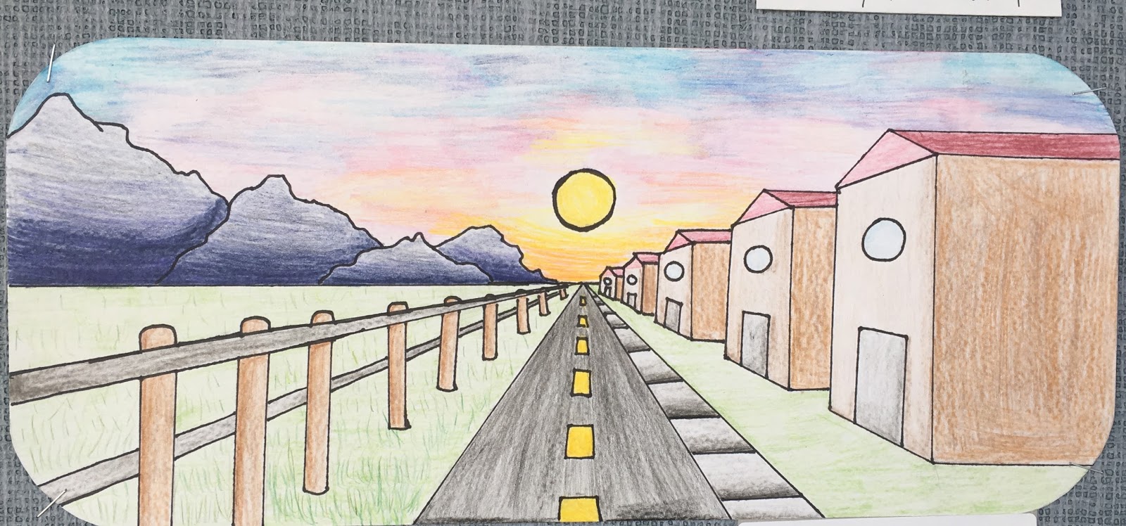 Mrs. Wille's Art Room: Rear view mirror drawings in 1 point perspective