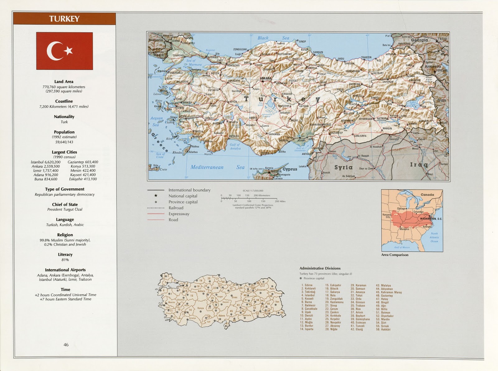 Turkije Kaart Kust - kaart