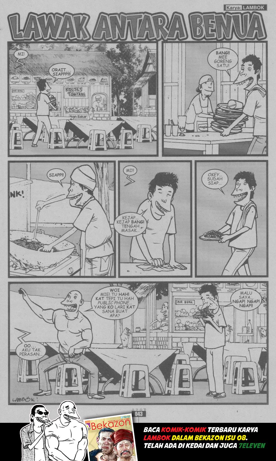 Koleksi Lawak Kartunis Lambok Tribute Lawak Antara Benua Majalah Apo