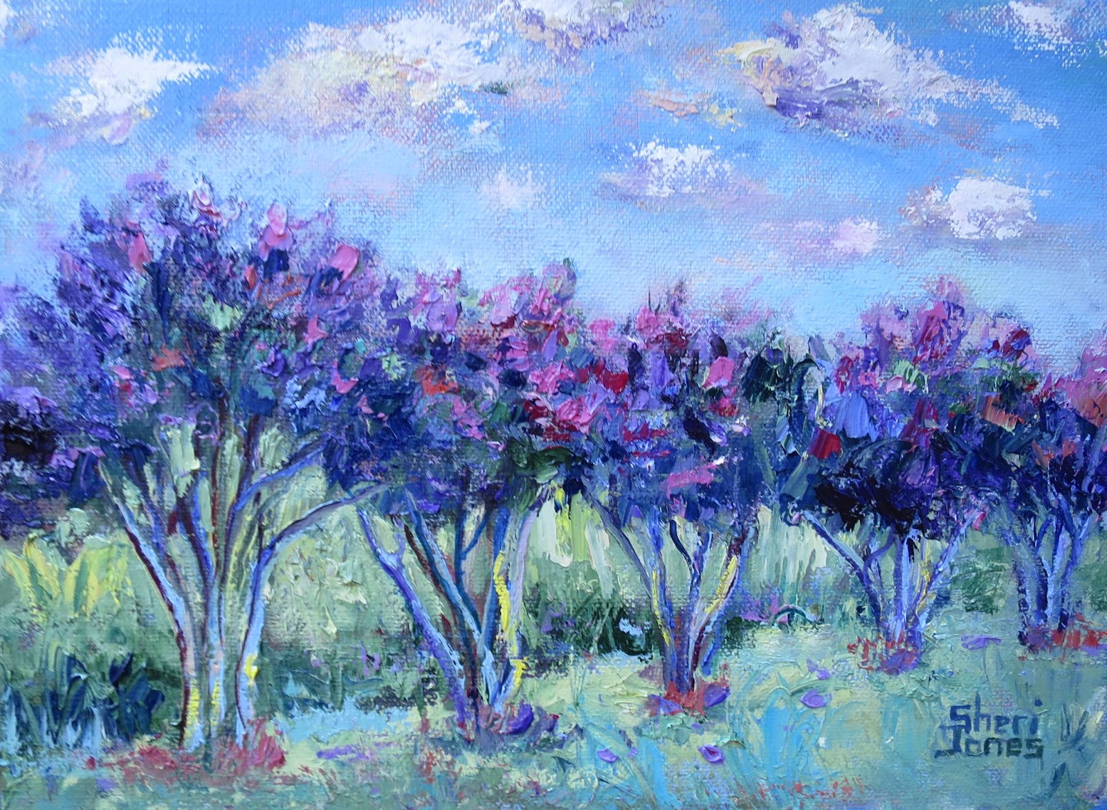 Sheri Jones Daily Painting Journal: Color Strong Crape Myrtles, New ...