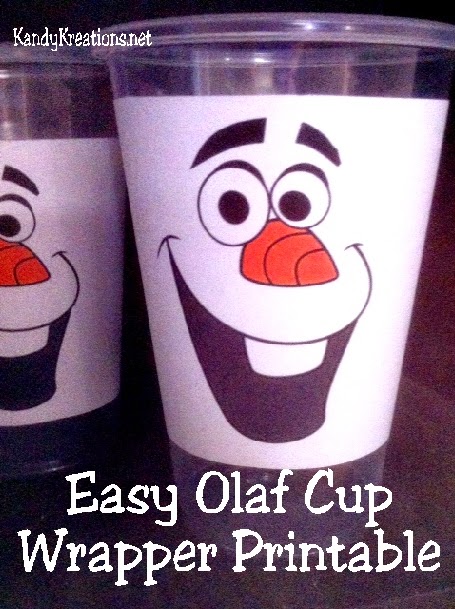 Easy Olaf Cup Wrapper Printable | DIY Party Mom