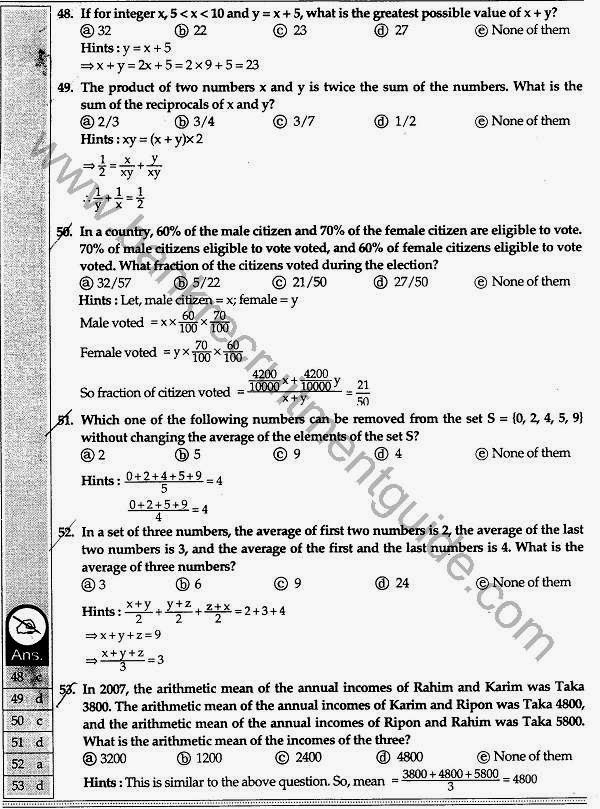 Bangladesh Bank Recruitment Test Answers for Assistant Director 2012 ...
