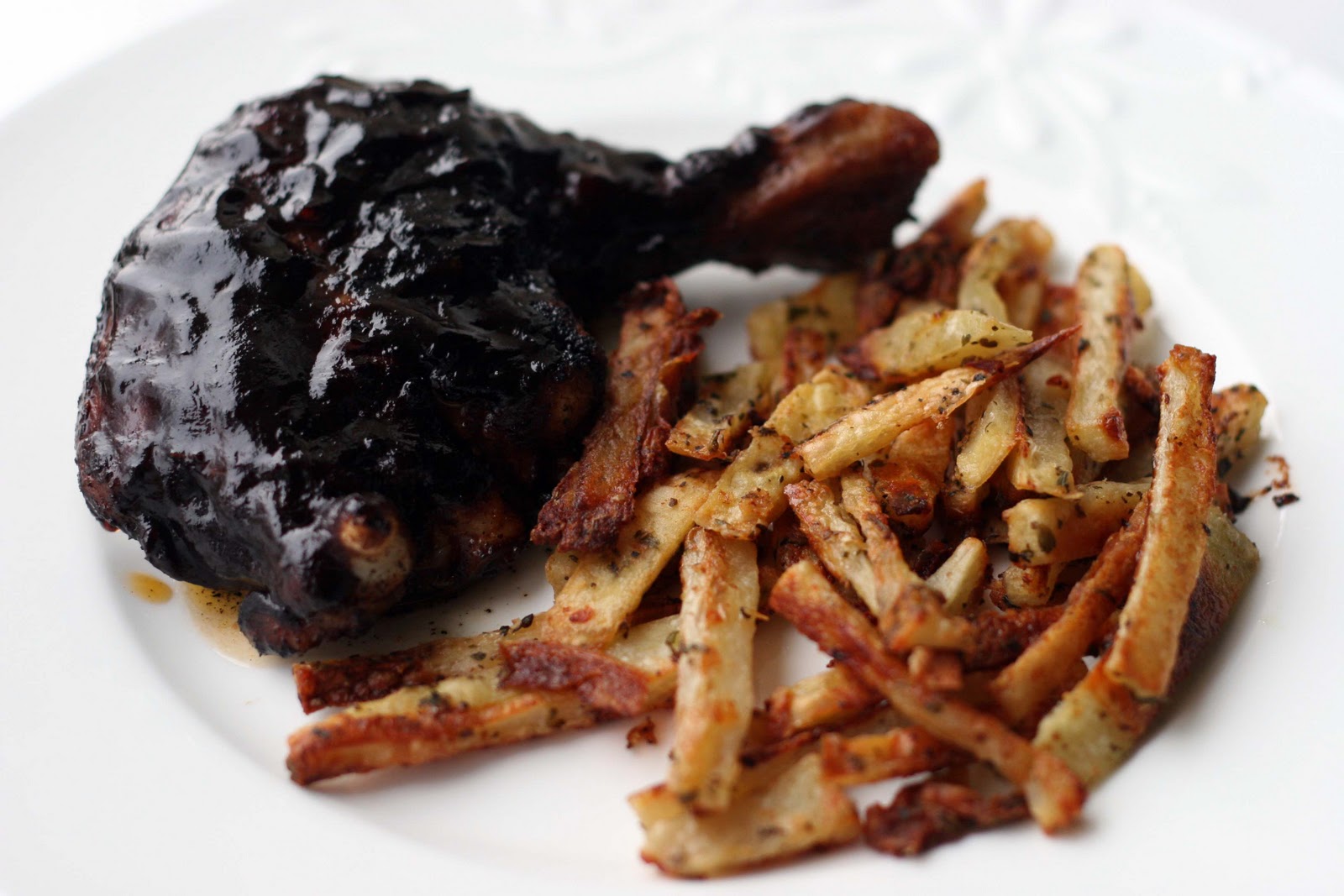 Bee Sweet: Balsamic BBQ Chicken with Oven Frites