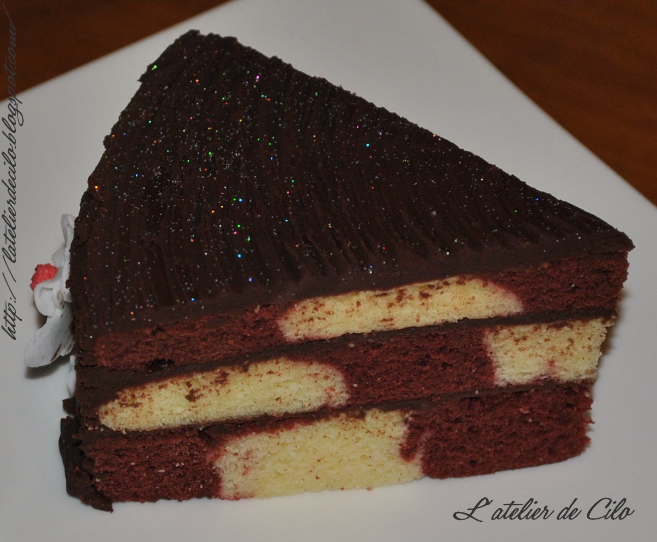 L'atelier de Cilo: Recette Gâteau Damier Vanille / Red Velvet