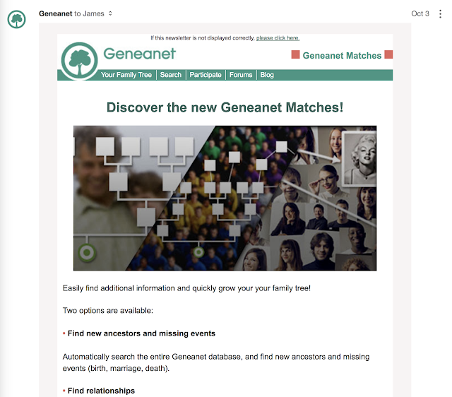 Genealogy's Star: Geneanet.org adds automatic record matching
